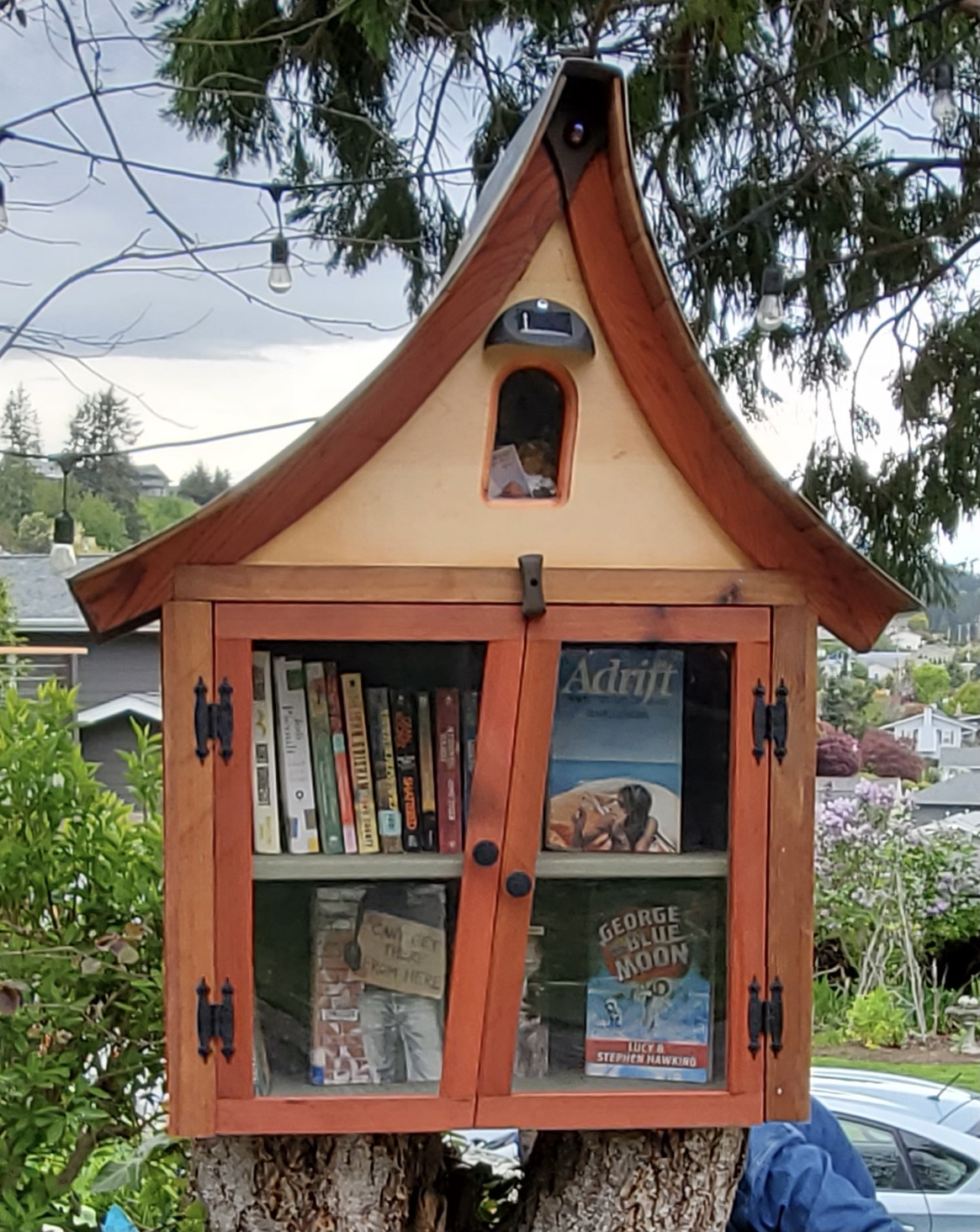 Gnome Little Library - Elkinsdiy